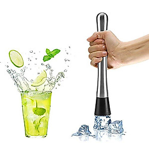 Stainless Steel Bar Stick Cocktail Muddler Mojito Masher Fruit Mixer DIY Barware Tool