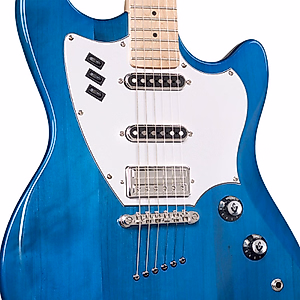Guild Guitars Surfliner Solid Body Electric Guitar Catalina Blue - Classic Styling with Modern Features, Guild Rocker Pickup Switching System with Master Volume, Tone Control and 3 Switches