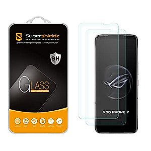 Supershieldz (2 Pack) Designed for Asus Rog Phone 7 5G and ROG Phone 7 Ultimate Tempered Glass Screen Protector, Anti Scratch, Bubble Free