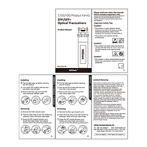 10Gtek 1.25G SFP Transceiver 1000Base-LX, 1310nm SMF SingleMode Fiber Optic Module, up to 10 km, for Cisco GLC-LH-SMD, Meraki MA-SFP-1GB-LX10, Ubiquiti UniFi, Fortinet, Mikrotik, TP-Link TL-SM311LS