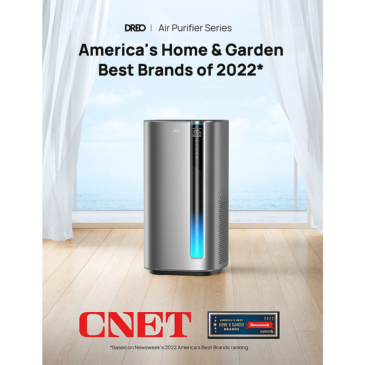 Dreo Air Purifiers for Home Large Room Bedroom, H13 True HEPA Filter Removes 99.985% of Pets Hair Particles Dust Smoke Pollen, PM2.5 Monitor, Auto Mode & Tower Fan 42 Inch Pilot Max