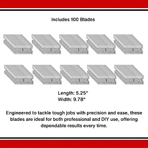 American Line Single Edge Razor Blades with Pop Up Dispenser - 100-Pack - 0.009" Heavy Duty High Carbon Steel for Extra Durability and Long Life - 65-0502