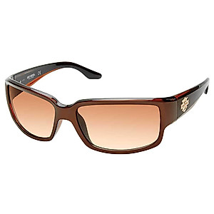 Harley-Davidson Women's Classic Rectangular Sunglasses, Brown, 59-16-135