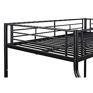 Anwick Bunk Bed,Twin Over Full Metal Bunk Bed,Metal Bunk Bed Twin Over Full with Ladder and Safety Rail,Space-Saving, Noise Free, No Box Spring Needed