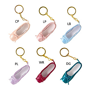 BIBABLYKE Mini Ballet Shoes Keychain Pointe Shoes Keyrings Handmade Pointe Shoe Charm Bag Penddant Gift for Dance Lovers