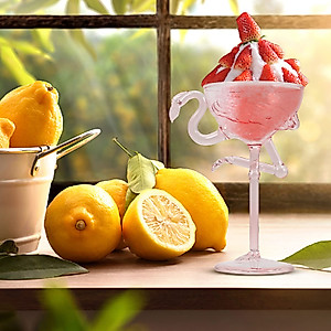 Margarita Glasses Glass Drinking Glasses Flamingo Filter Red Wine Decanter Cup Mugs Goblet Cocktail Drinking Sipper Stemware With Built-in For Champagne Whiskey Containers Pink