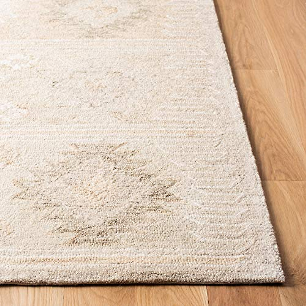 SAFAVIEH Capri Collection 2'3" x 9' Beige CPR203B Handmade Premium Wool Runner Rug