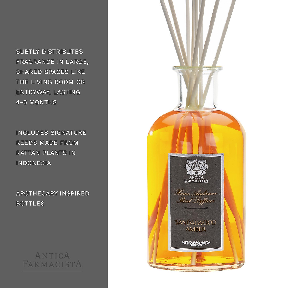 Antica Farmacista Home Ambiance Diffuser, Sandalwood Amber, 16.9 Fl Oz