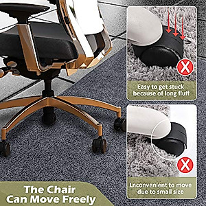 Office Chair Mat, LORDZMIX Office Chair Mat for Hardwood & Tile Floor, 55"x35" Computer Gaming Chair Mat, Anti-Slip Desk Chair Mat for Rolling Chair (Dark Gray)