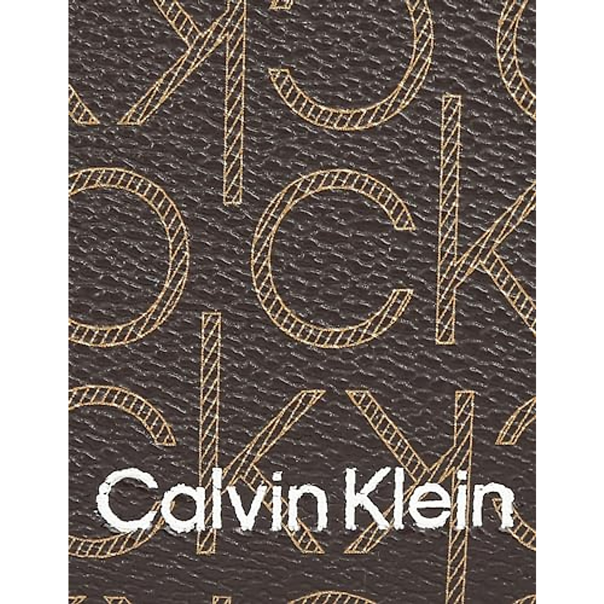 Calvin Klein Reyna Crossbody, Brown/Khaki/Black Logo