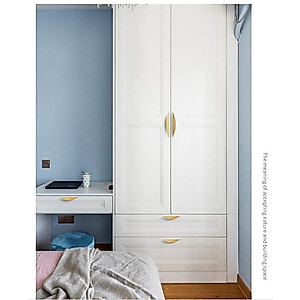 Primst Modern Light Brushed Cabinet Pulls, Furniture Hardware Collection, Cabinet Handles, Drawer Pulls, Door Pulls, Kitchen Cupboard Handle, Pack of 4 (Gold,L-4PCS)