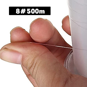 Fishing Line Monofilament Fishing Wire 500M Clear Fishing Lines Nylon 0.8mm Fishing Line for Saltwater & Freshwater Fishing(2-35LB)
