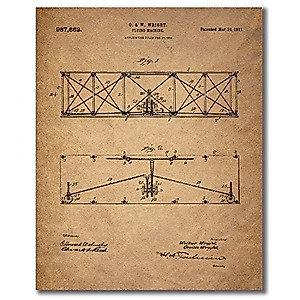 Wright Brothers Patent Prints (8x10 - Set of Four Prints)