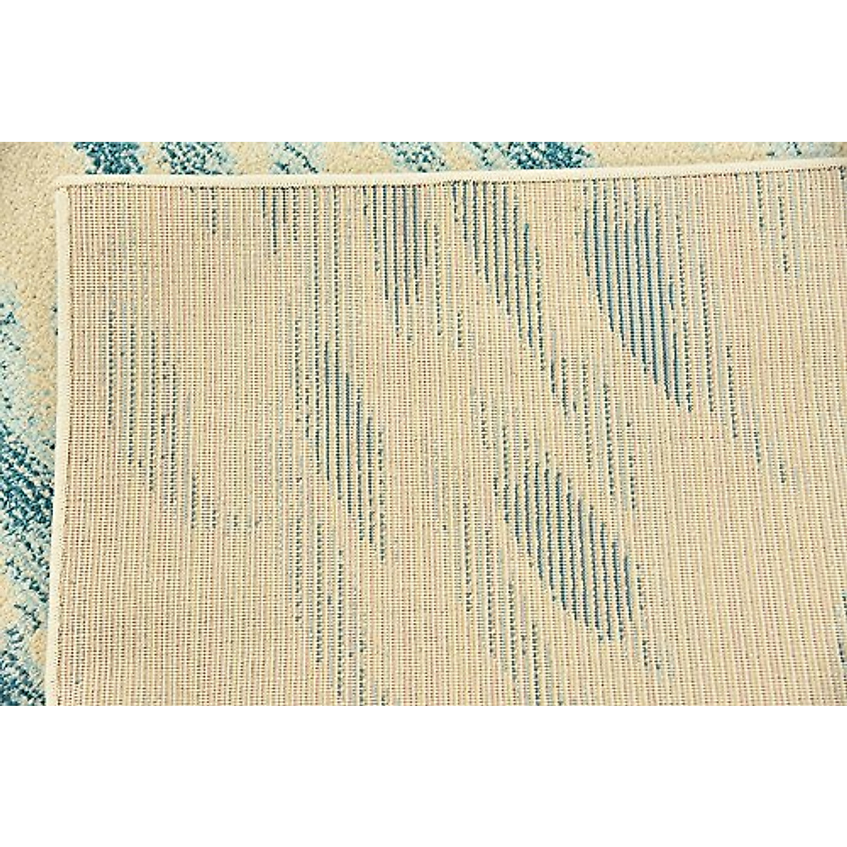 Unique Loom Positano Collection Coastal Modern Bright Colors Fish Beige Area Rug (5' x 8')