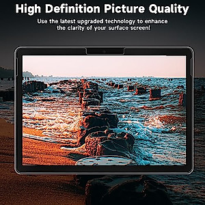 [2 Pack] Anti Blue Light Screen Protector for Microsoft Surface Pro 7+, Pro 7, Pro 6, Pro 5, Pro 4/3, Easy Installation, Scratch Resistant, Ultra HD, Anti Fingerprint, Anti Glare Screen Protector for 12.3 inch Surface Pro 7 Plus/7/6/5/4/3