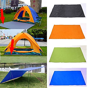 Camping Tarp, Waterproof Picnic Mat, Tent Footprint with Drawstring Carrying Bag for Picnic, Hiking 118x118 (Green)