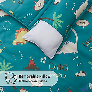 Morais Toddler Nap Mat with Removable Pillow and Blanket,Lightweight,Soft,Perfect for Kids Preschool, Daycare, Travel Sleeping Bag Boys and Girls