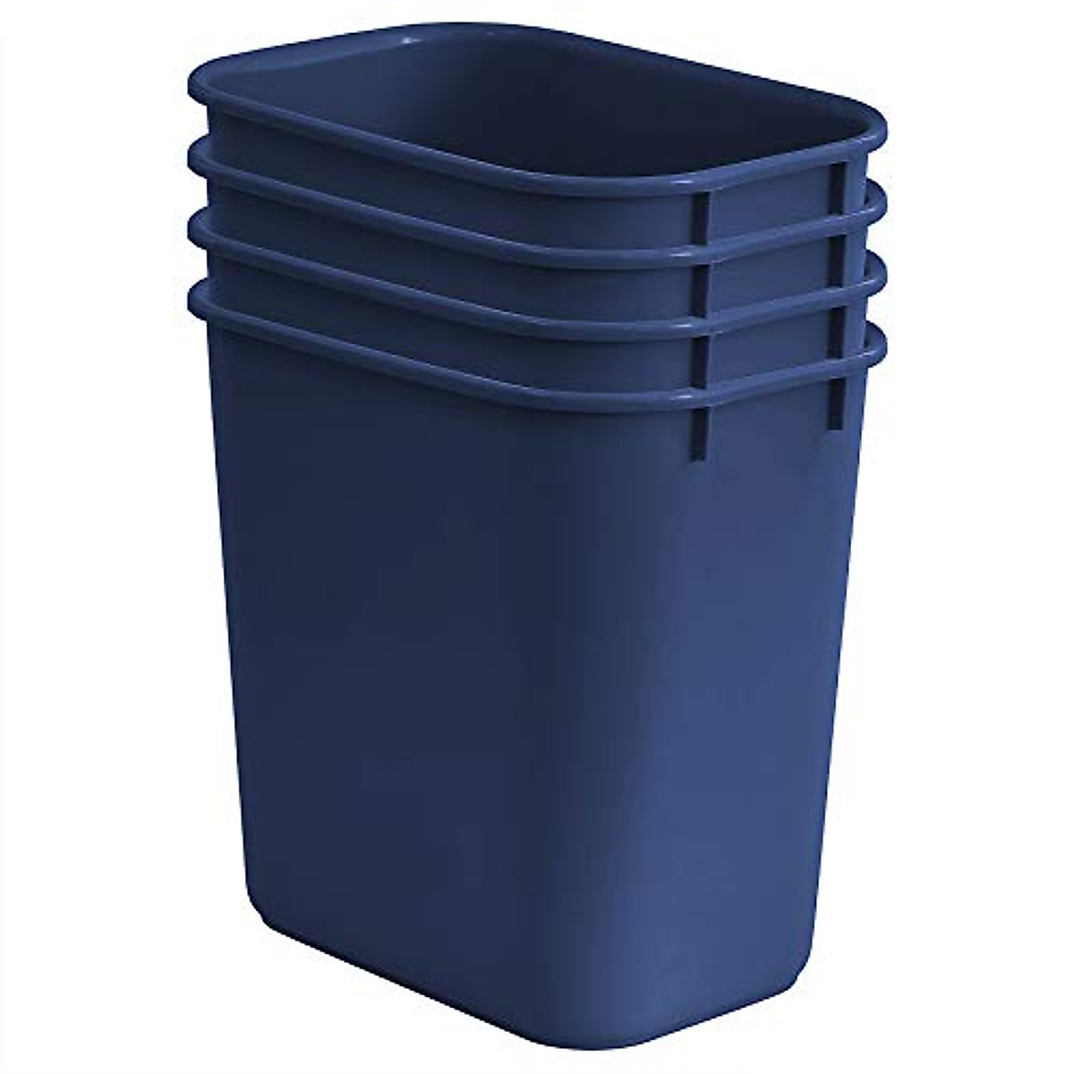 Acrimet Wastebasket Bin 27QT (Plastic) (Blue Color) (Set of 4)