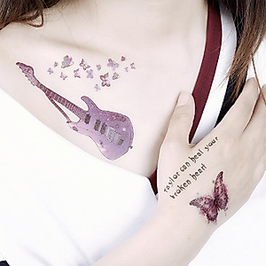 13 Bulk Hand Tattoos for Eras Tour Merch Star Snake Butterfly Guitar Temporary Tattoos Concert Accessories for Swifties Gifts