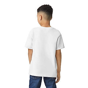 Gildan Youth Heavy Cotton T-Shirt, Style G5000B, 2-Pack, White, Small
