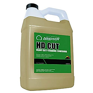 Nanoskin HD CUT Heavy Duty Rubbing Compound 1 Gallon - For Auto Body Shop, Car Wash, Car Detailing & Buffing | Removes Heavy Sand Scratches and Oxidation from Painted Clear Coat and Gel Coat Surfaces