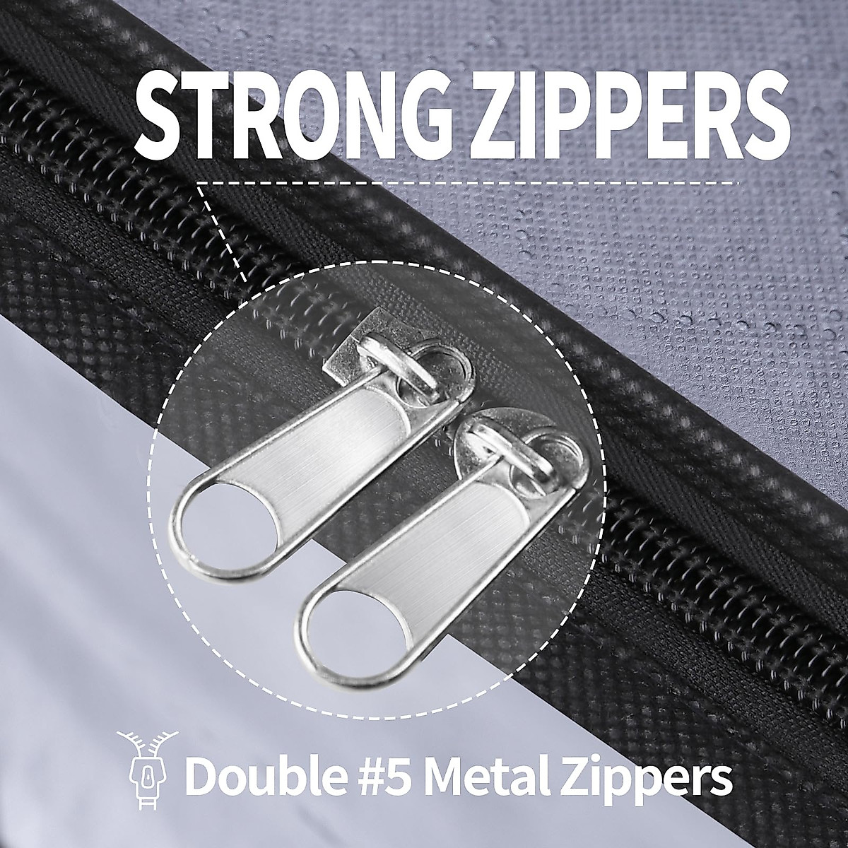 SpralSail Clothes Storage Bags, Closet Organizers and Storage Containers for Clothes, Bedding & Blankets, Foldable Bedroom Organization Solution with Window, Handles & Zippers - 6 Pack,Grey