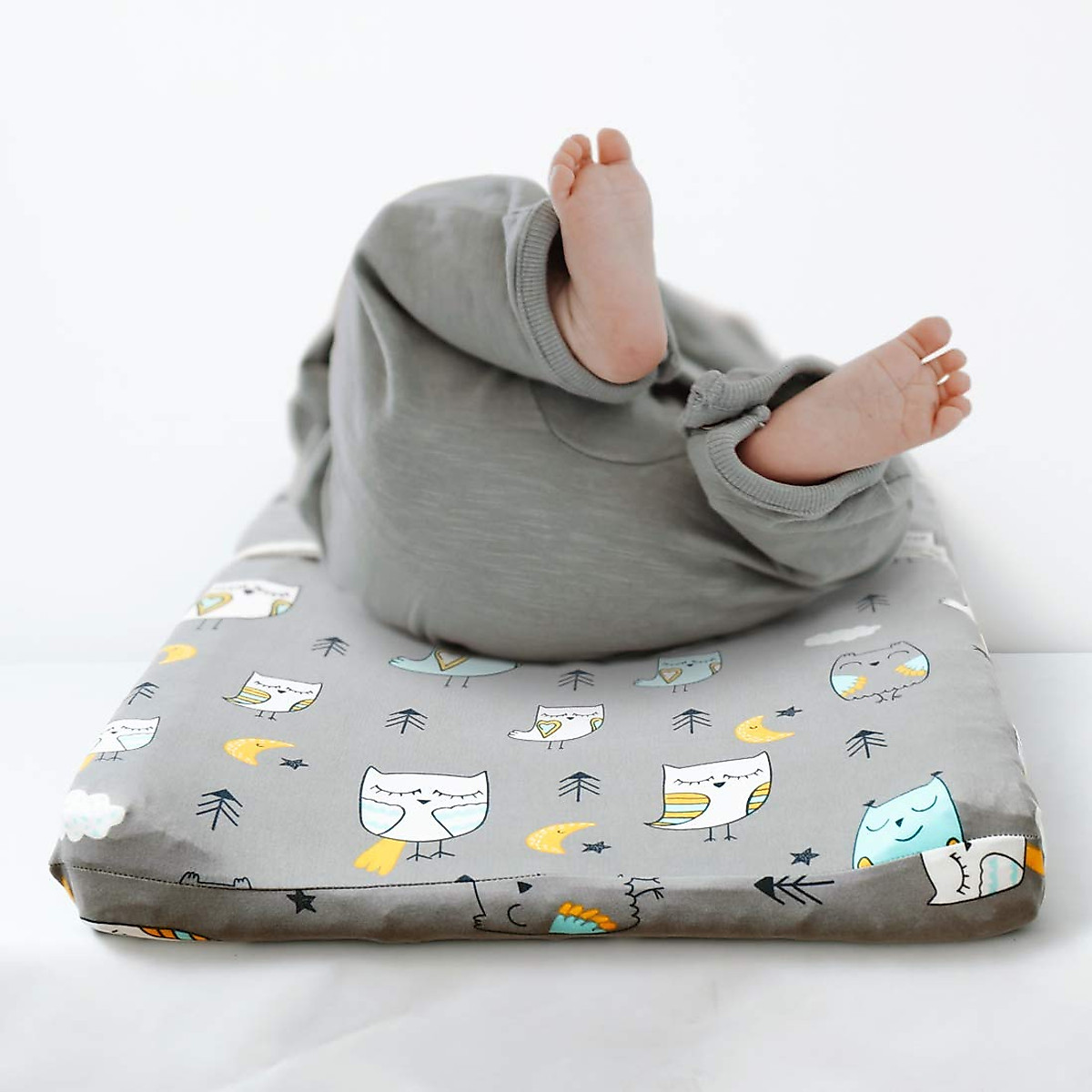 Stretchy Changing Pad Covers BROLEX Carddle Sheet Set for Baby Boys Girls,2 Pack Jersey Knit,Owl & Bear