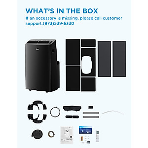 Midea Duo 14,000 BTU (12,000 BTU SACC) Smart HE Inverter Ultra Quiet Portable Air Conditioner with Heat-Cools Up to 550 Sq. Ft., Works with Alexa/Google Assistant, Includes Remote Control & Window Kit