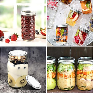 Canning Lids for Ball, Kerr Jars - Split-Type Metal Mason Jar Lids for Canning - Food Grade Material, 100% Fit & Airtight for Wide Mouth Jars (86mm Wide Mouth（100 Pcs）)