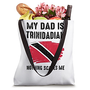 My Dad Is Trinidadian Trinidad Pride Flag Heritage Roots Tote Bag