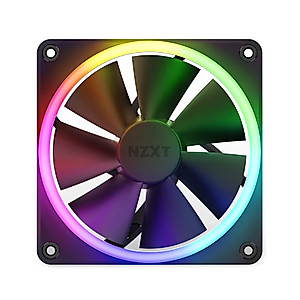 NZXT F120 RGB Fans - RF-R12TF-B1 - Advanced RGB Lighting Customization - Whisper Quiet Cooling - Triple (RGB Fan & Controller Included) - 120mm Fan - Black