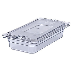 Carlisle FoodService Products Plastic Food Pan 1/3 Size 2.5 Inches Deep Clear