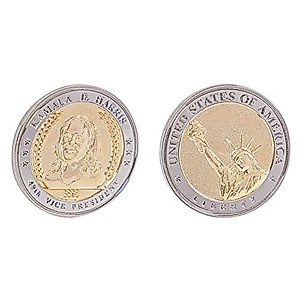 Commemorative Presidential Medal Coin Set | 2 Coin Set | Presidential Commemorative Coin | Joe Biden and Kamala Harris Coins | Velvet Presentation Box