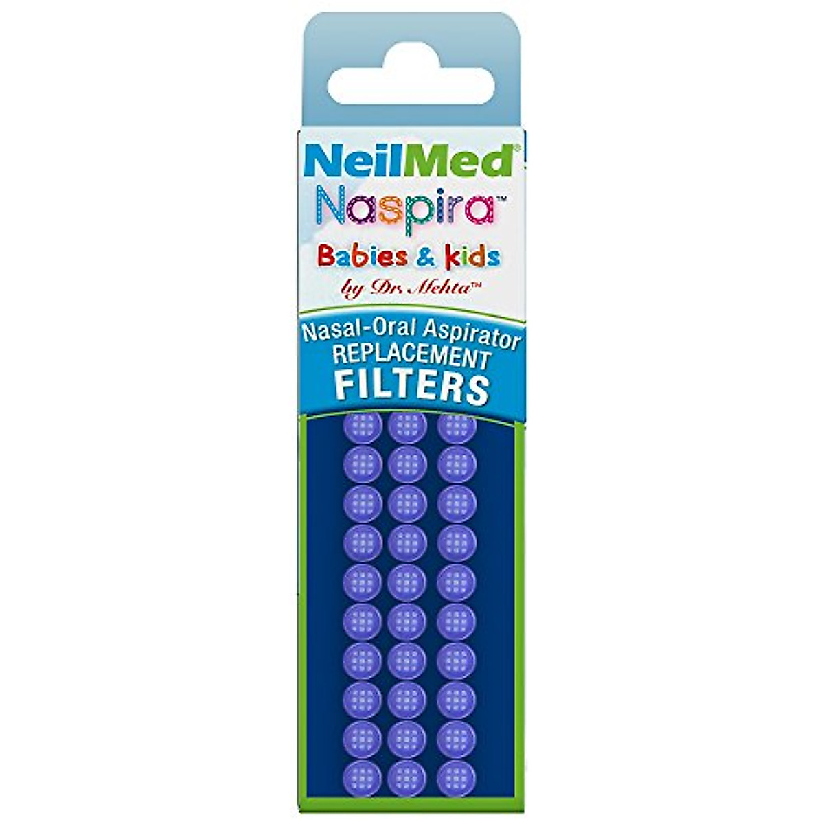 NeilMed Naspira Filter Replacements, Blue, 30 Count