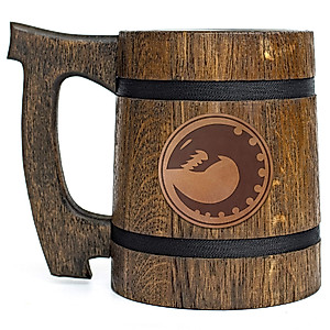 Tyranids Beer Stein, Personalized 40K Mug, Game Lover Gift, Personalized Wooden Tankard