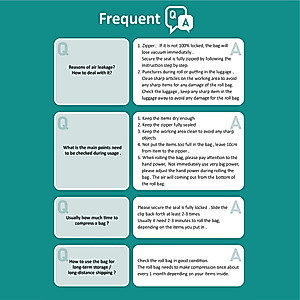 12 Roll Up Space Saver Bags for Travel, Travel Compression Bags for Packing & Clothes, No Pump or Vacuum Needed