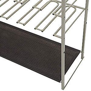 Organize It All 6 Pair Boot Rack | Dimensions: 27.76 x 10.63 x 25.12 | Stackable | Space Saving | Closet Storage |Durable| Sliver | Brown