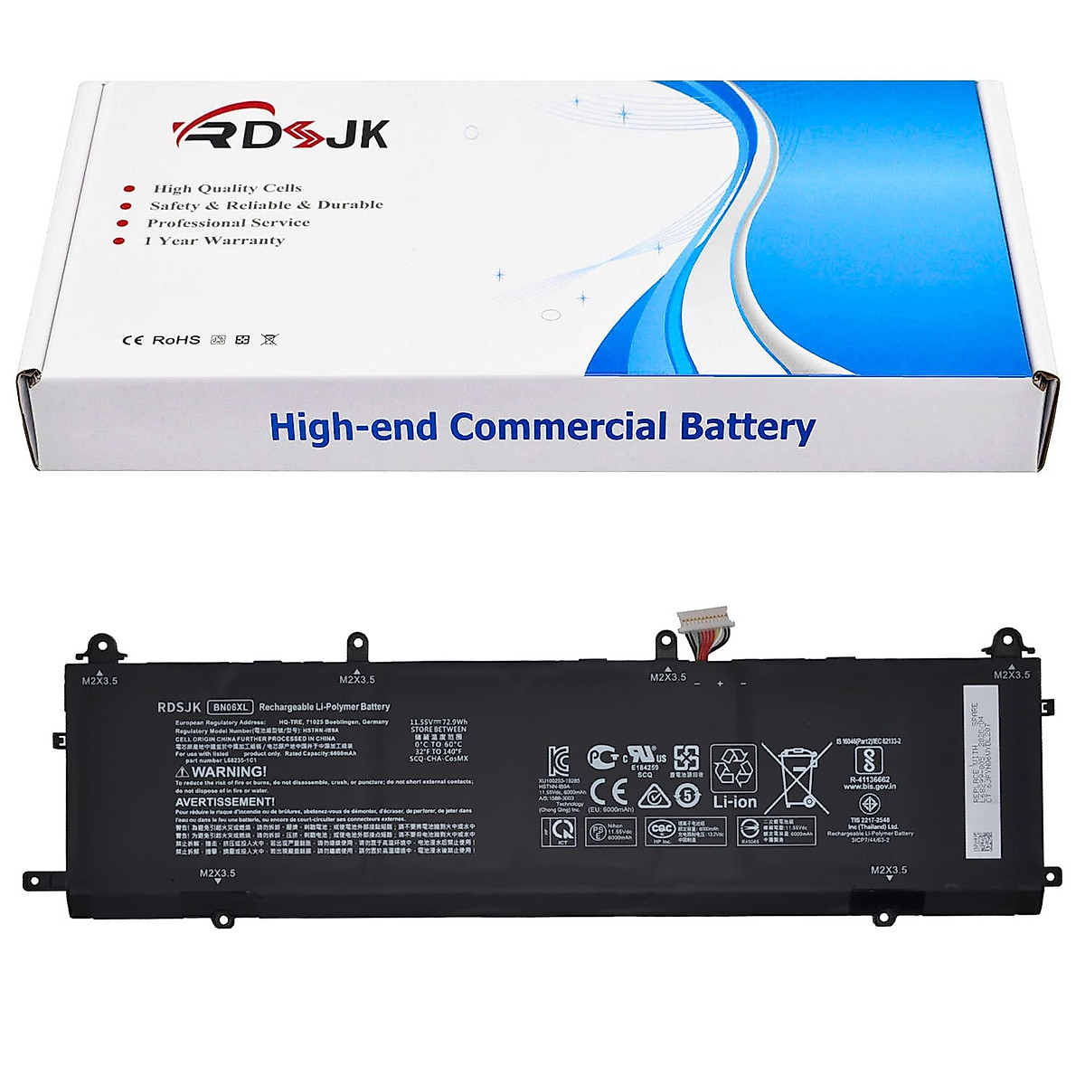 BN06XL HSTNN-IB9A Laptop Battery for HP Spectre X360 15 15-EB 15-EB0005UR 15-EB0000NS 15-EB0010NG X360 Convertible 15-EB0005NI 15-EB0008UR 15-EB0037NA L68299-005 L68235-1C1 BN06072XL 11.55V 72.9Wh