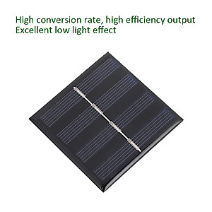 dream_light Mini Solar Panel, 10Pcs 2V 100mA 0.2W 60x60mm Polysilicon Small Solar Cell Module for DIY Solar Power Lights Toys Charger