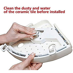 TAUFAOD New Triple Corner Shelf,Storage Holder,Bathroom Snap Up Corner Shelf Rack Triangle Grip Wall Mount Holder for Kitchen Toilet Strong Suction Wall Mount Shelf Storage Basket (No Drilling)