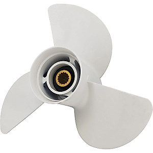 DLNIG 13 5/8x13-K Boat Moto Aluminum Propeller - for Yamaha Outboard Engines 50HP 60HP 70HP 80HP 90HP 100HP 110HP 120HP 130HP Replace 6E5-45949-00-EL,15 Spline Tooth - Aluminum Outboard Propeller