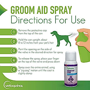 Vetoquinol Groom-Aid Detangler & Deodorizer Spray for Dogs & Cats, 7oz