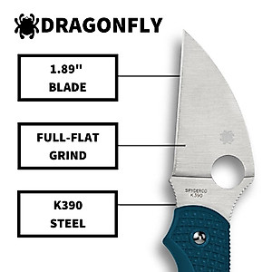 Spyderco Dragonfly 2 Lightweight Folding Pocket Knife - PlainEdge - C28FP2WK390