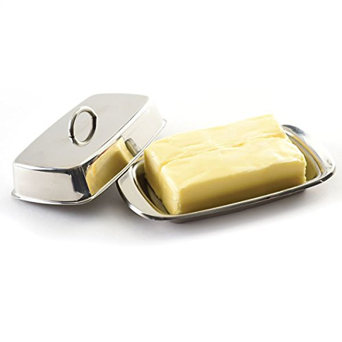 Norpro Stainless Steel Double Covered Butter Dish