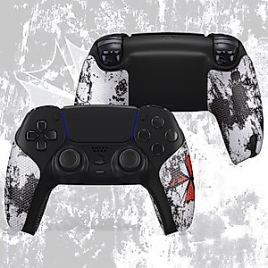 eXtremeRate PlayVital Anti-Skid Sweat-Absorbent Controller Grip for ps5 Controller, Professional Textured Soft Rubber Pads Handle Grips for ps5 Controller - Biological Hazard
