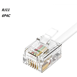 URBEST 2 pcs rj11 male to female two way telephone splitter converter cable