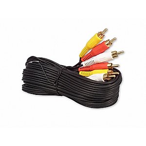 Your Cable Store 25 Foot RCA Audio/Video Cable 3 Male to 3 Male