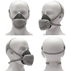 Ougulie Reusable Respirator Mask Lightweight Portable to Protection Against Dust, Fumes, Asbestos and Other Airborne Particles while Painting, Spraying, Polishing and More