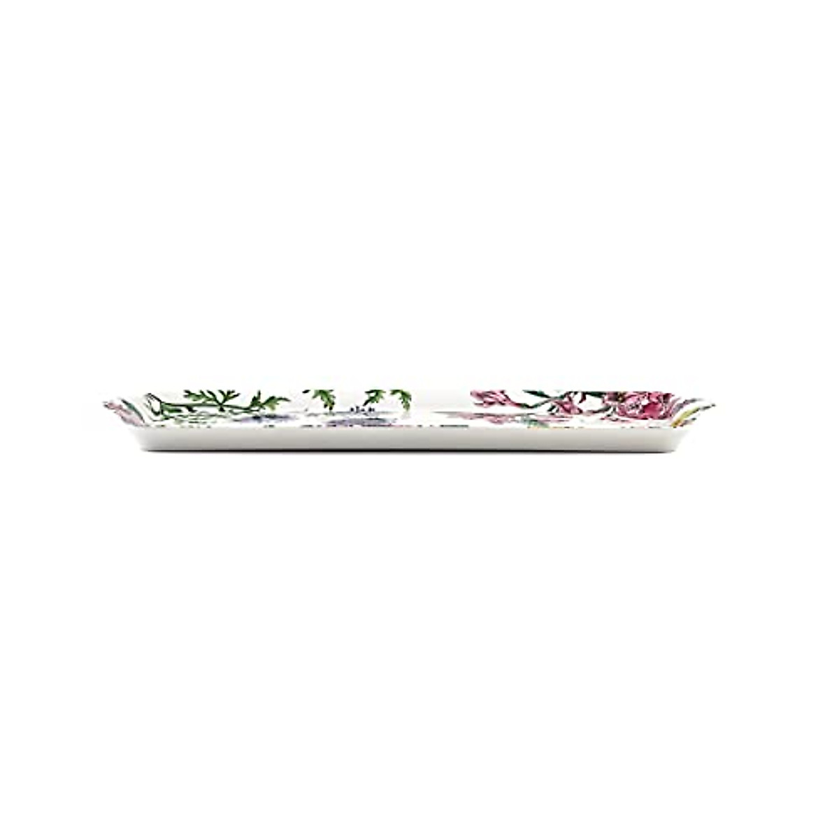 Pimpernel Stafford Blooms Collection Sandwich Tray | Serving Platter | Crudité and Appetizer Tray | Made of Melamine | Measures 15.1" x 6.5" | Dishwasher Safe