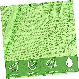 COHEALI 1 Roll Flat Line Wiring Jumbo Yarn Fluffy Yarn Braided Stretch Band Sock Yarn Fluffy Knitting Yarn Chunky Acrylic Light Green DIY Accessories Macrame Rope Braided Cord Crochet Rope